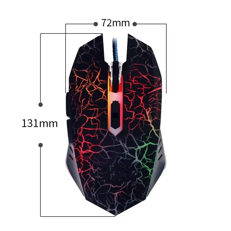New cool crack game mouse with backlight for desktop computers ...