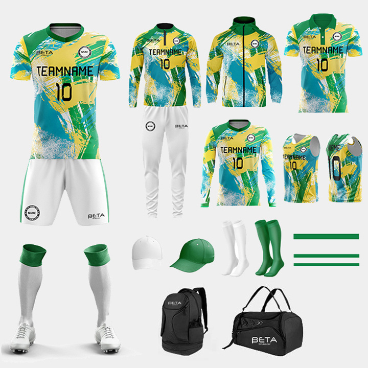 Football Kits Full Set Soccer Kit Youth Custom Soccer Jersey Quick Dry ...