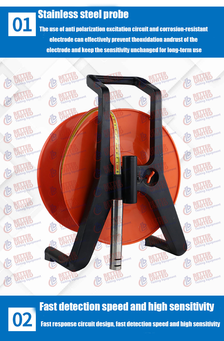 Portable steel ruler well depth water level meter 300m 500m water level ...