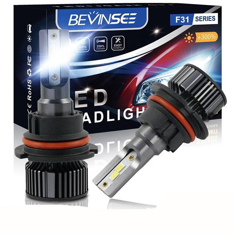 Bevinsee 6500K 6000LM Conversion Kit Bulbs 9004 LED Headlights For ...