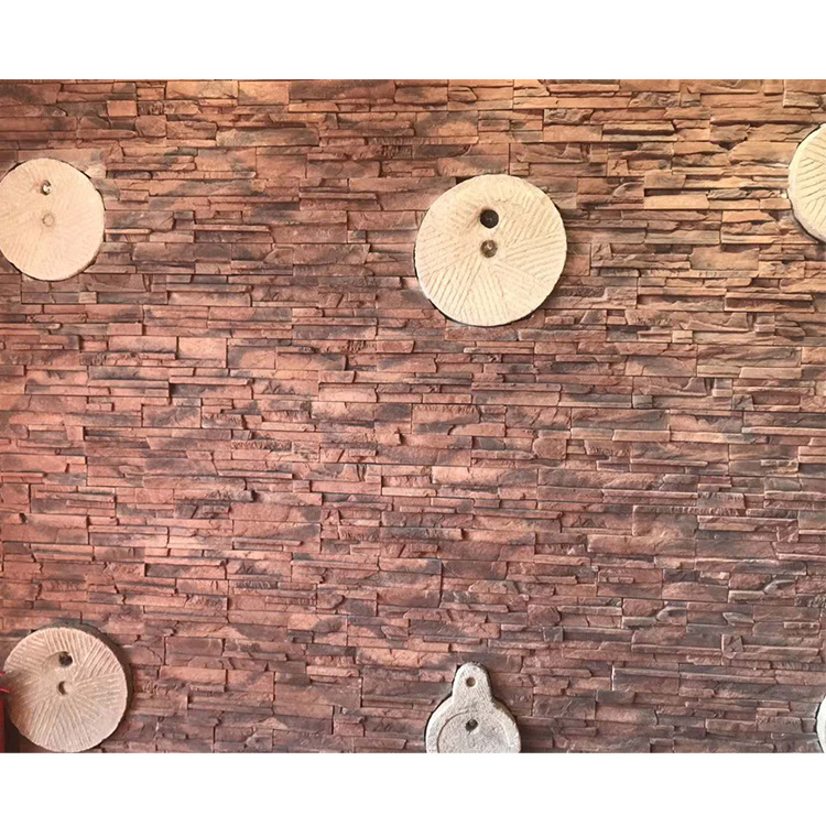 Artificial culture stone panel faux rock face stacked slate outdoor ...