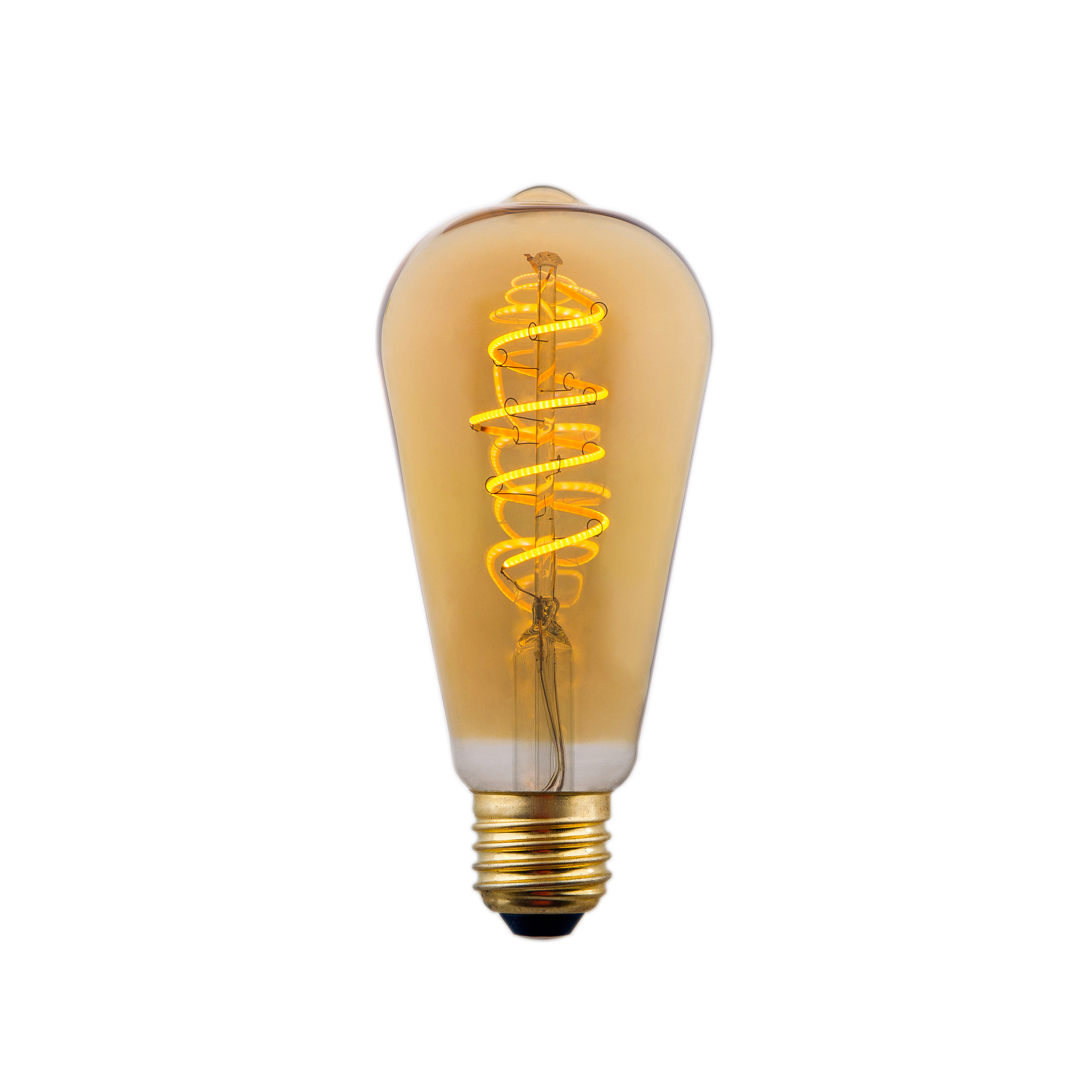 ST64 6w Filament Light Bulb antique edison vintage LED amber color 60W ...