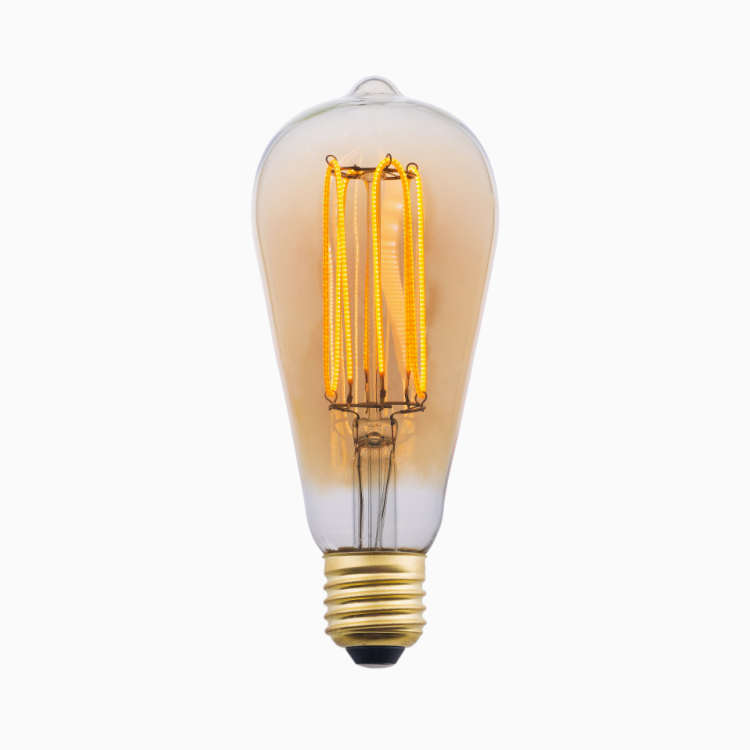 ST64 6w Filament Light Bulb antique edison vintage LED amber color 60W ...