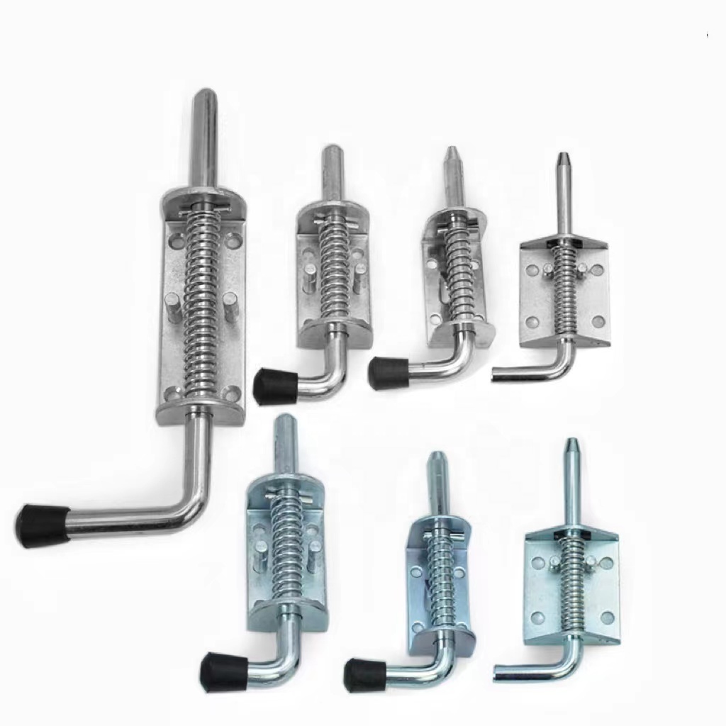 Galvanized Spring Loaded Latch Pin Barrel Bolt Brushed Finished Door ...