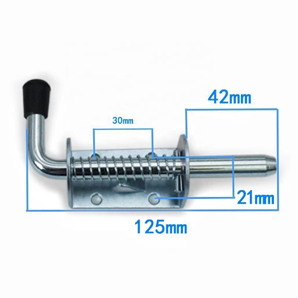 Galvanized Spring Loaded Latch Pin Barrel Bolt Brushed Finished Door ...