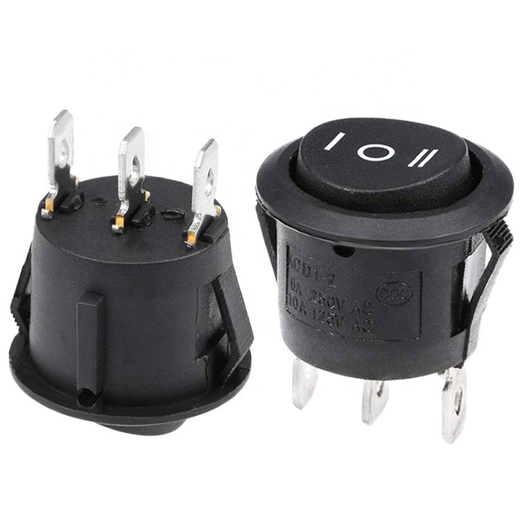 KCD1-105-3 Round 3 Pin SPDT On/Off On boat Rocker Switch ...