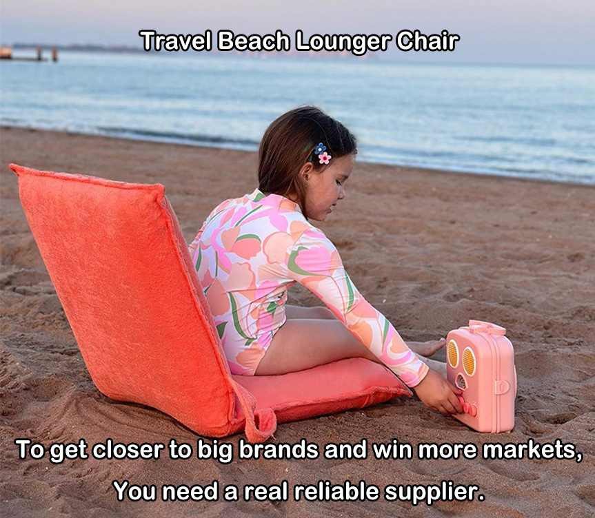 BR Leisure Customizable Premium Terry Toweling Camping Beach Chair Lounger Legless Floor Recliner for Outdoor Picnic Travel BestSuppliers