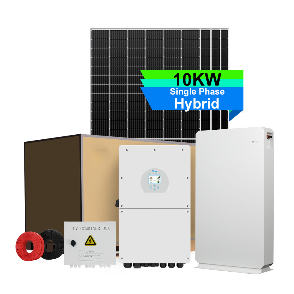 Complete 5KW hybrid solar power system 5kva 8kw 10kw house solar energy ...