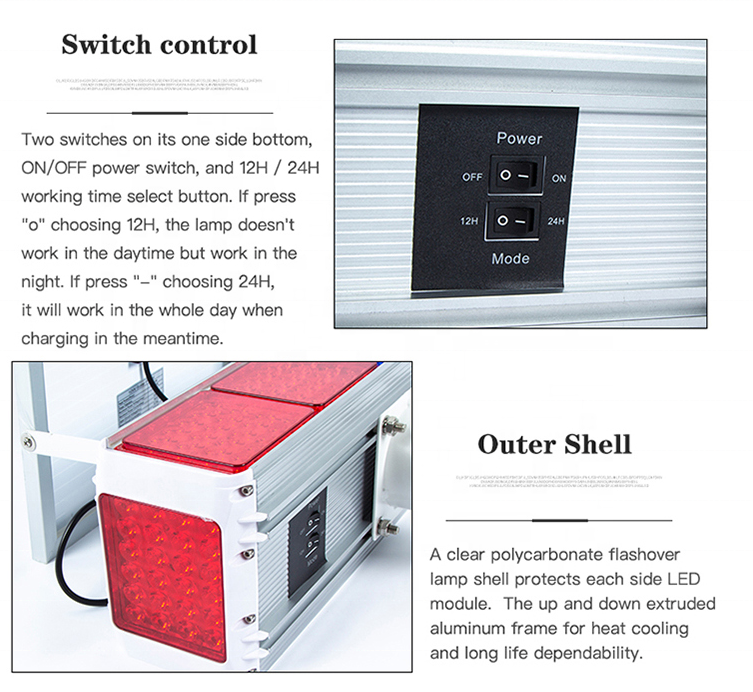 Ip68 Flashlight emergency solar lamp led solar traffic light security ...