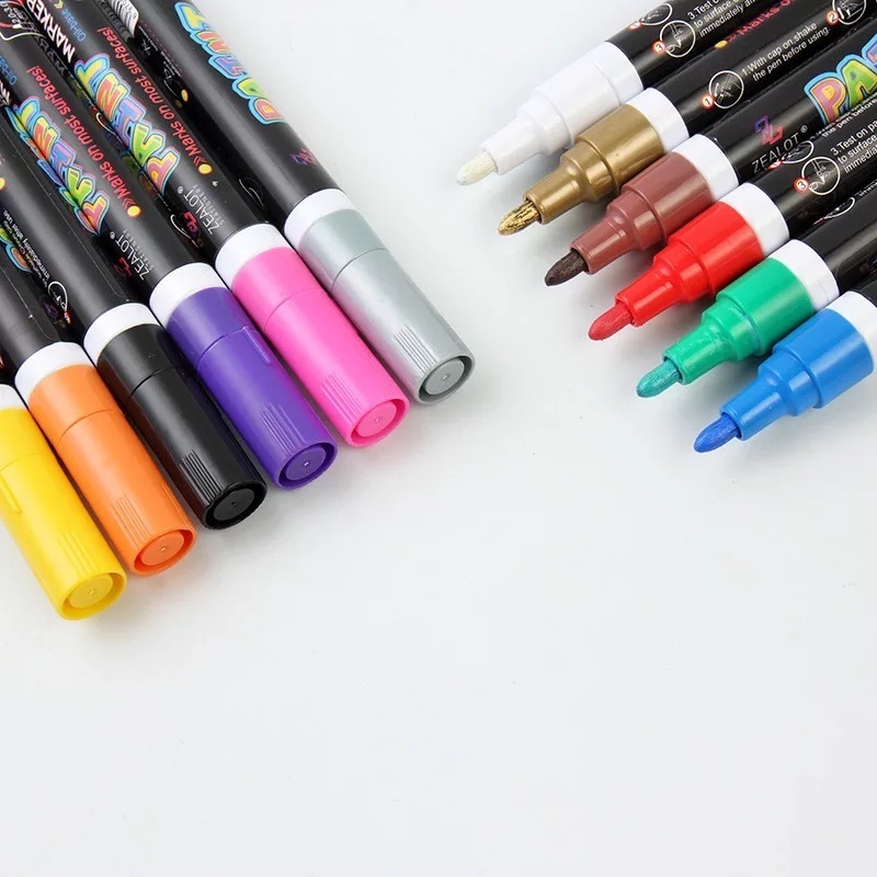 12 Colors Pack Rohs Conform Tire Paint Marker Pen for Rubber ...