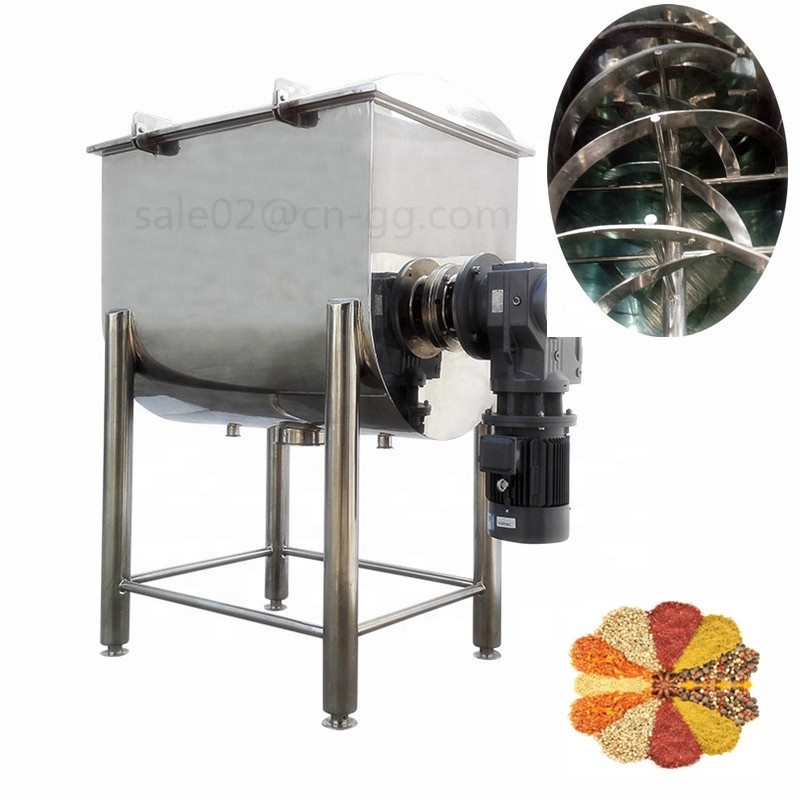 Industrial Spiral Horizontal Food Powder Ribbon Mixer / Powder Blender ...
