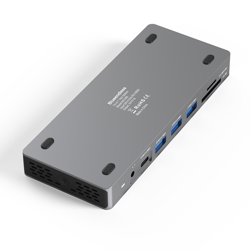 Dual HDTV 4K 60hz Displayport 13 in 1 USB-C Dock USB3.1 10Gbps MST Hub ...