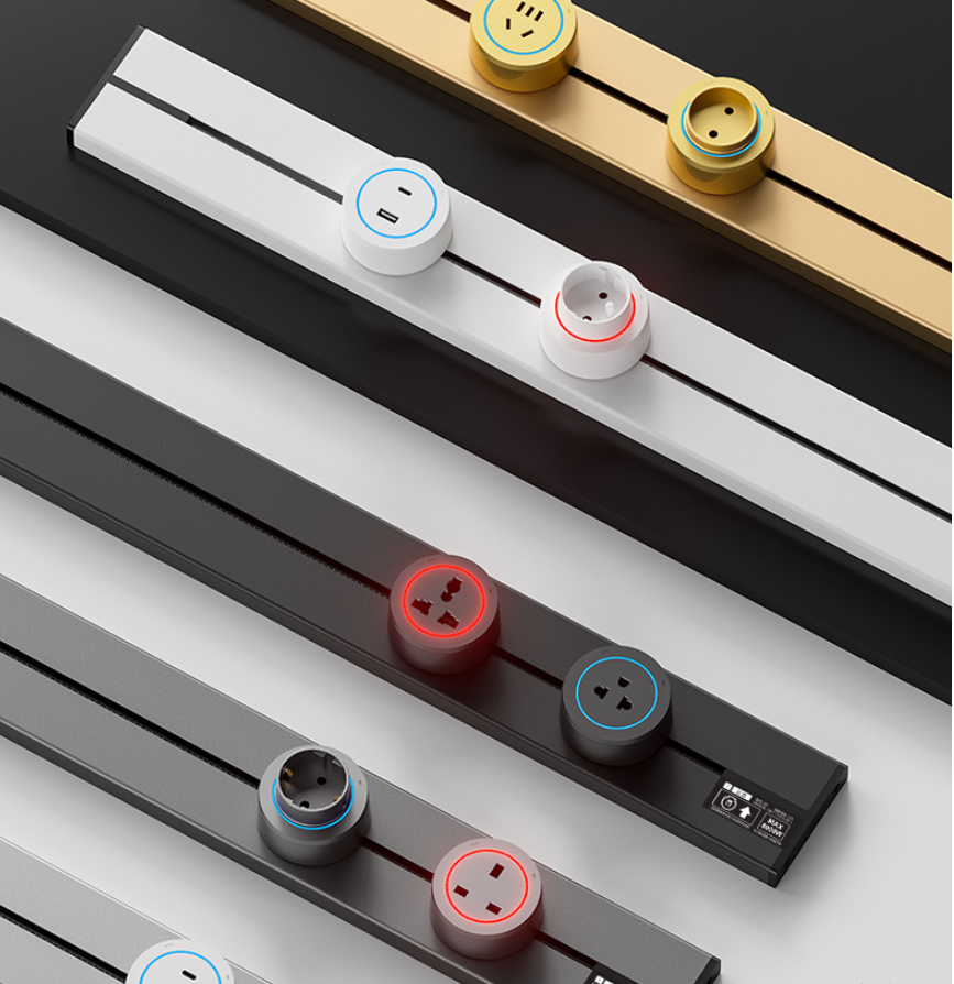Smart Electric Embedded surface mounted power track socket system power ...