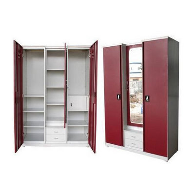 Armario dormitorio blanco Godrej 3 door wardrobe 3 door steel almirah designs with price metal wardrobe locker closet organizer BestSuppliers