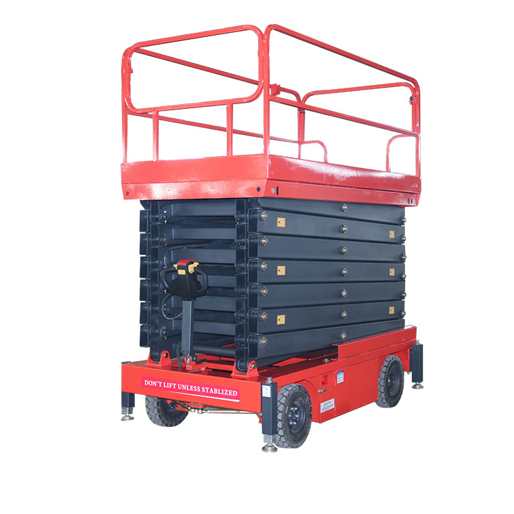 10m Hydraulic Mobile Scissor Lift Self-Propelled Lift Platform Electric ...