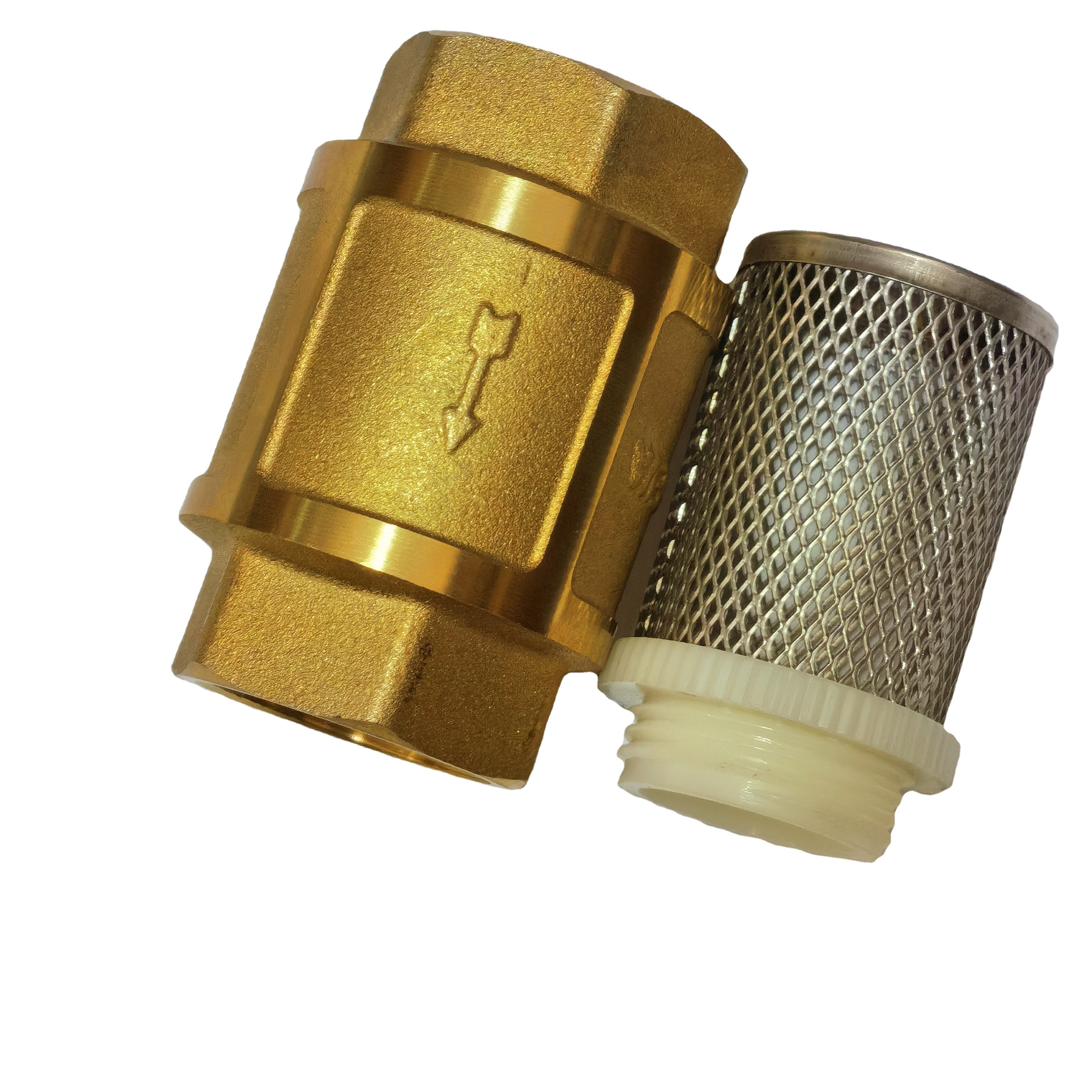 spring swing lift one way no return brass check foot valve with filter ...