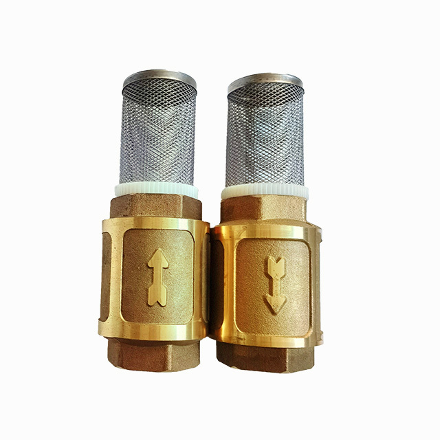spring swing lift one way no return brass check foot valve with filter ...
