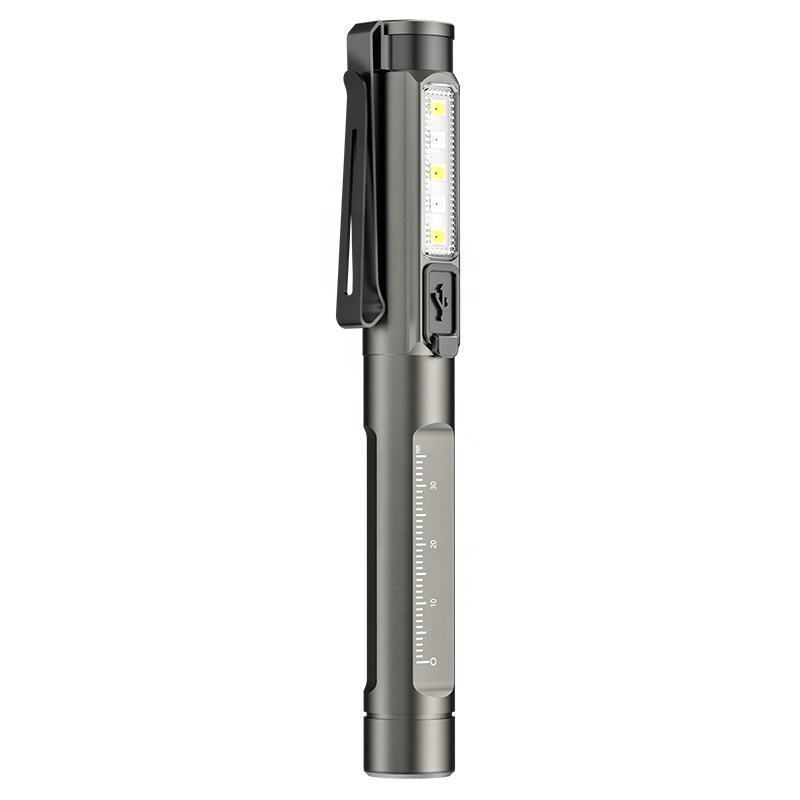 Dual light source pen light rechargeable flashlight medical mini oral ...