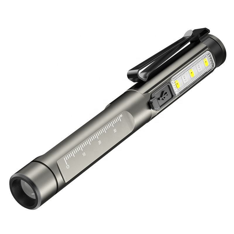 Dual light source pen light rechargeable flashlight medical mini oral ...