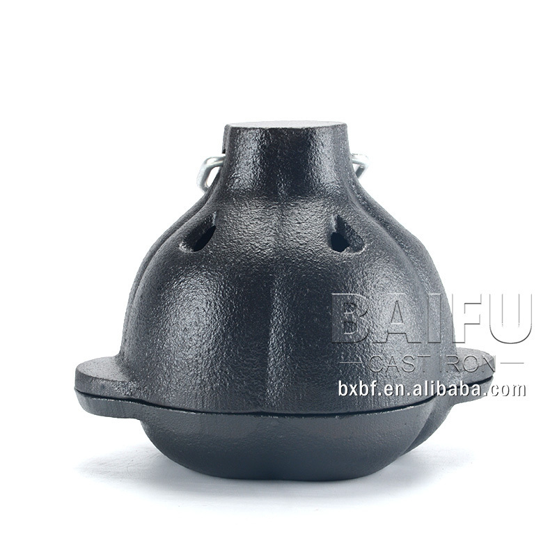 Factory Supply Pre-Seasoned Cast Iron Garlic Roaster, Cast Iron Garlic ...