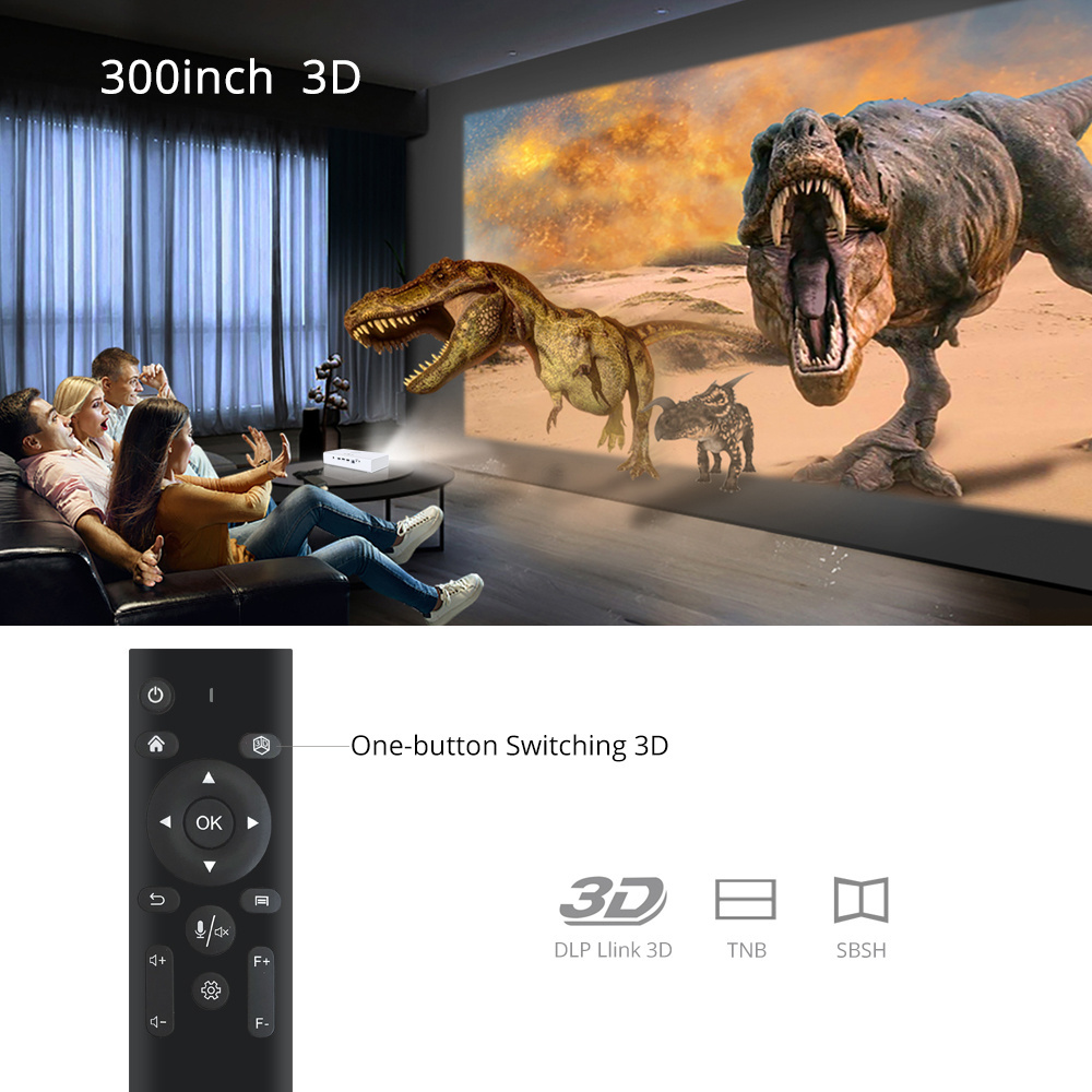 BYINTEK UFO R19 Portable Android Wifi Projector Mini Home Theater 4K ...
