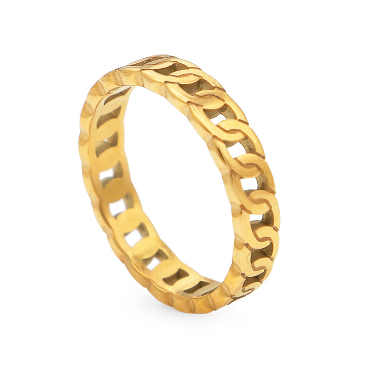 Chris April 316L stainless steel stacking tarnish free rings pinky ...