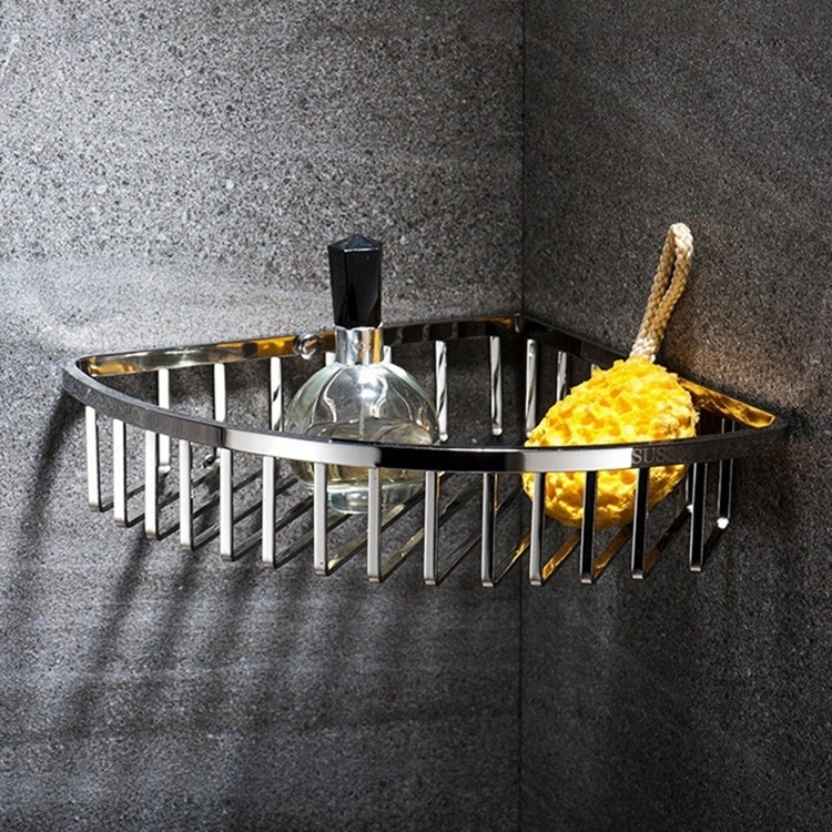 Luxury 304 Stainless Steel Wire Bathroom Shelves Corner Shelf SUS304 ...