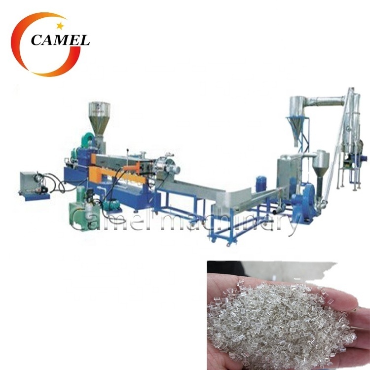 Plastic PET Waste Flakes Recycling Granulator Pelletizing Machine ...