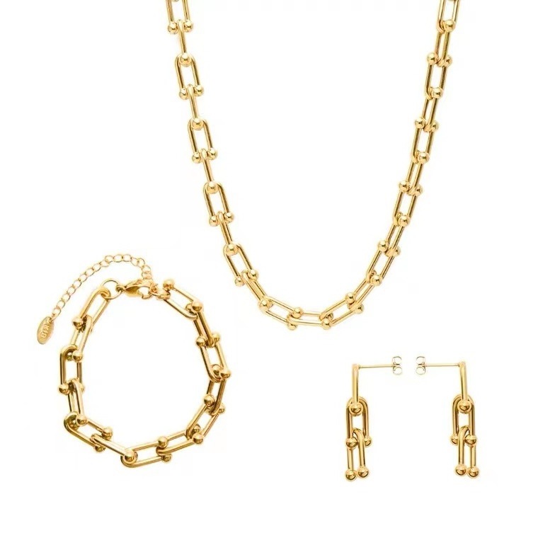 Bijoux en acier inoxydable Non Tarnish Jewelry 316 Stainless Steel Necklace 18K Gold Plated Necklaces Titanium Jewelry Wholesale BestSuppliers