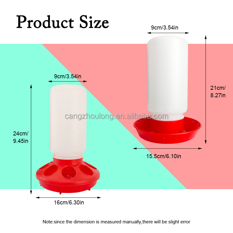 ZB 1L 1kg Manual Automatic Plastic Poultry Chicken Bird Fountain Baby ...