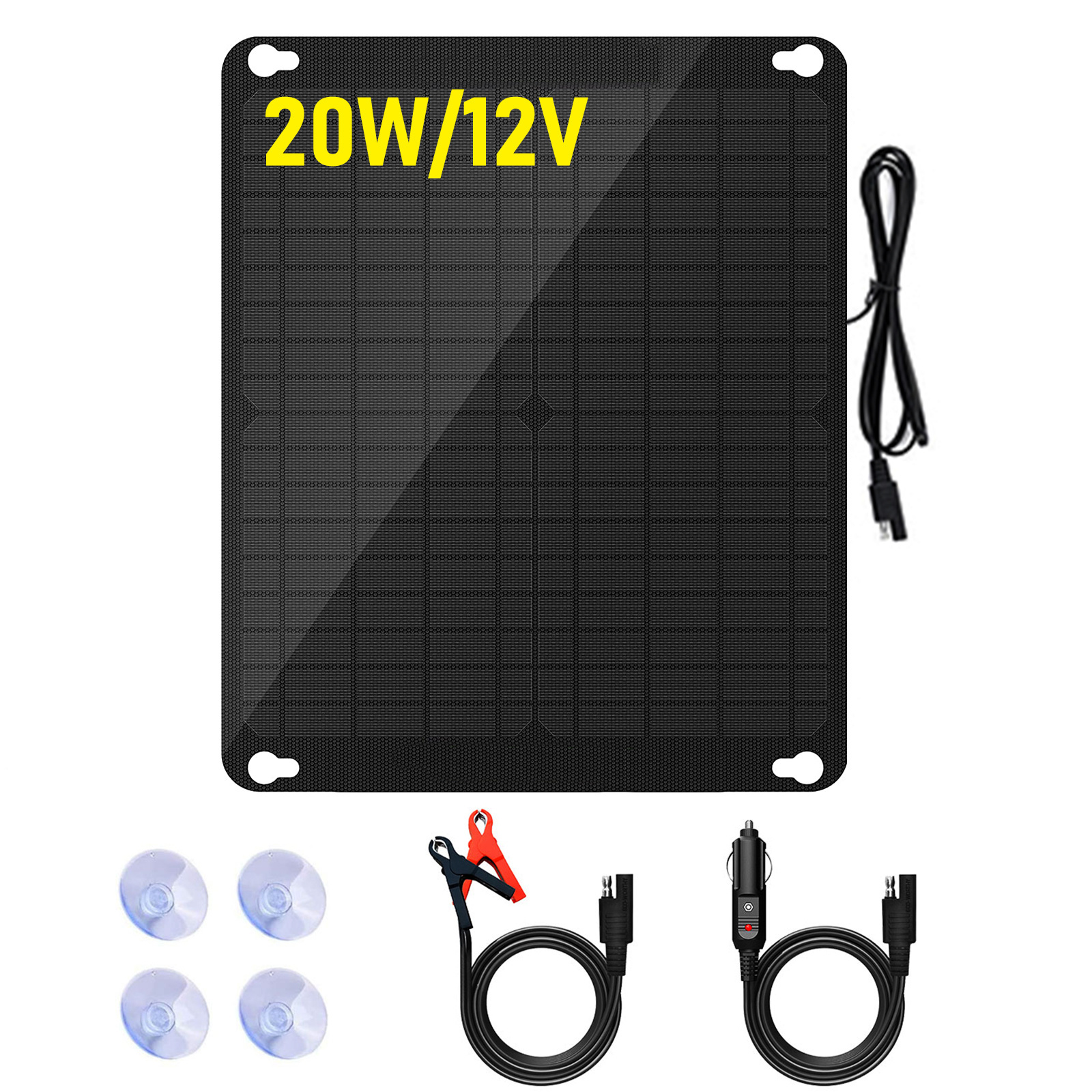 5W Solar Battery Trickle Charger Maintainer 12V Portable Waterproof ...