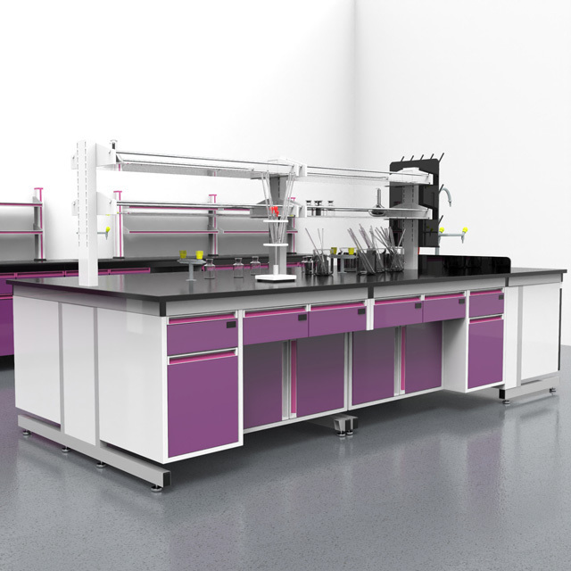 Modular Lab Bench Wooden Central Island Work Table, Laboratory ...