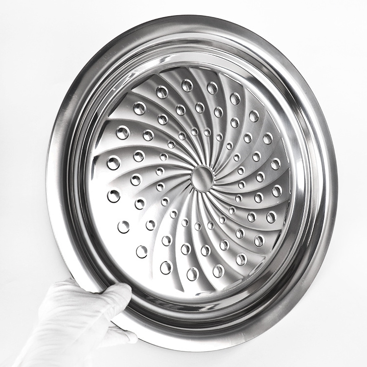 New Arabic Multisize Silver Dinner Food Serving Tray Plates Stainless ...