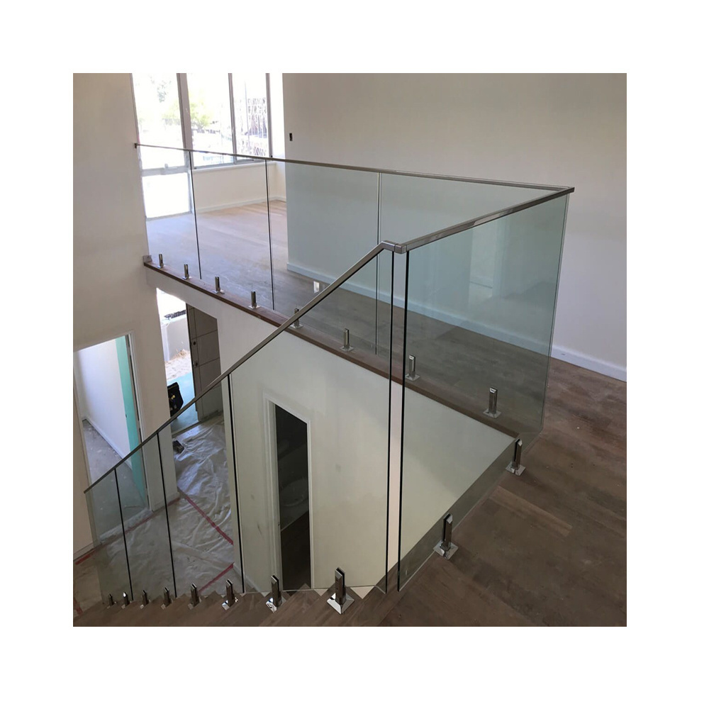 CBMmart frameless glass design indoor staircase well 304 stainless ...