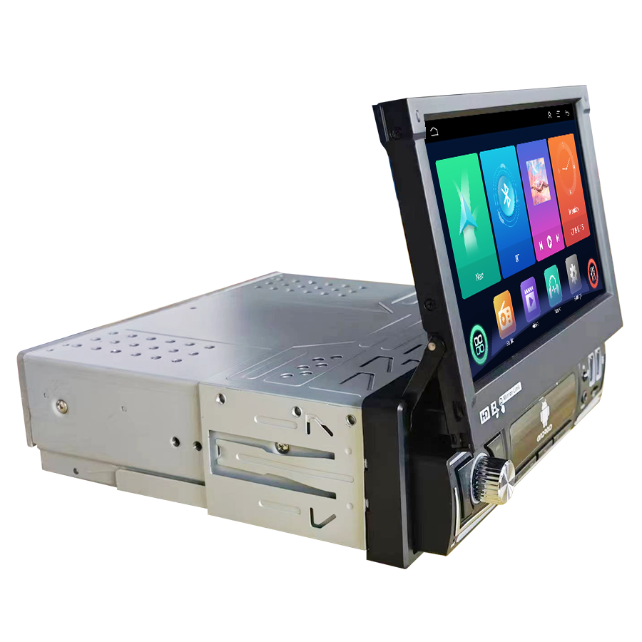 Universal 7Inch Retractable Screen Android Car Radio Carplay GPS Stereo Mp5 Player Video ...