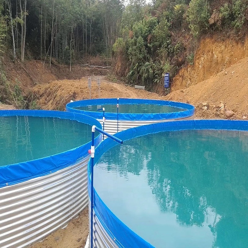 commercial fish pond portable galvanized circular tarpaulin fish pond ...
