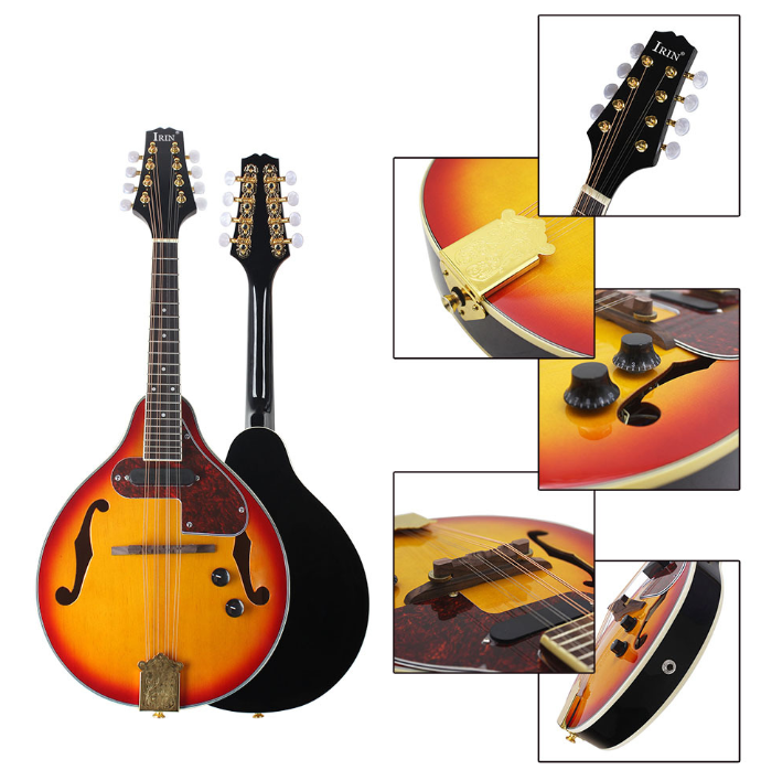 Sunset spruce wood electric sound mandolin Western instrument EQ ...