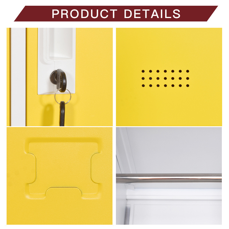 Different Size Half Heigh Pink Color 6 Door Metal Locker High Quality ...