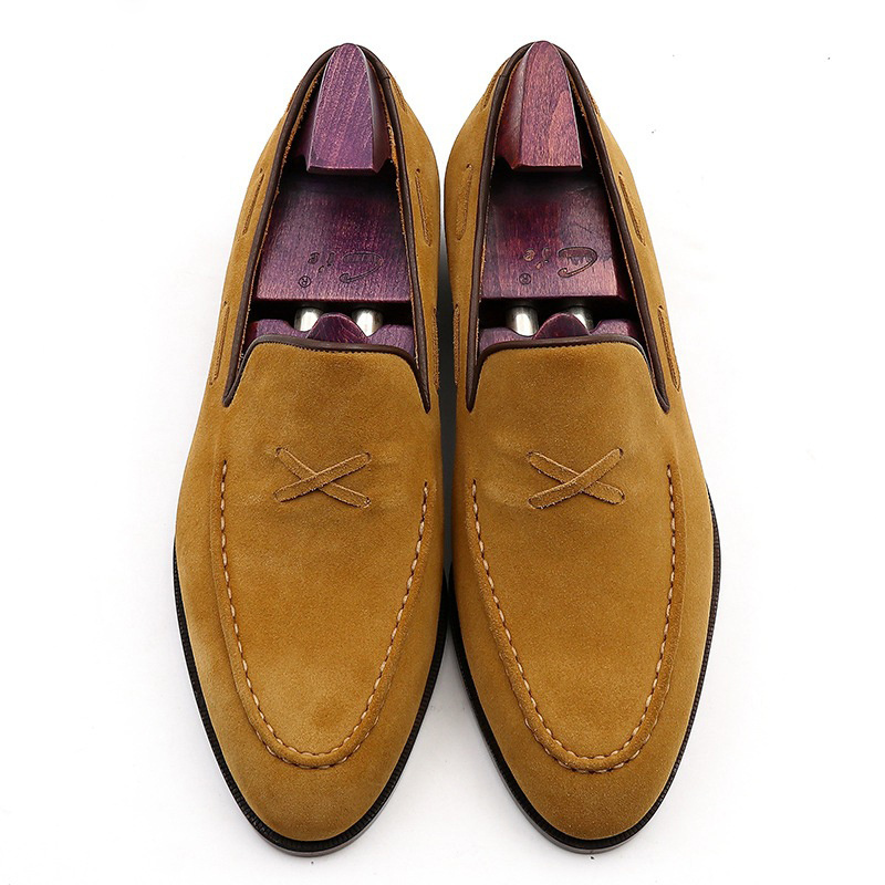 New Design mocasin shoes for men Goodyear Welted Suede Leather Office ...