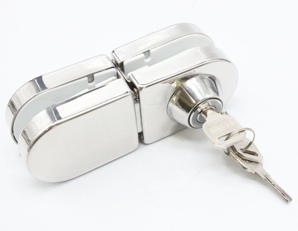 Glass Door Lock 304 Stainless Steel Handle Door Lock Tempered Glass ...