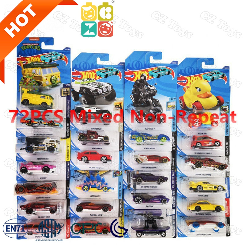 Hot Free Wheels Original Genuine 72PCs/Set Diecast Cars Mixed Random ...