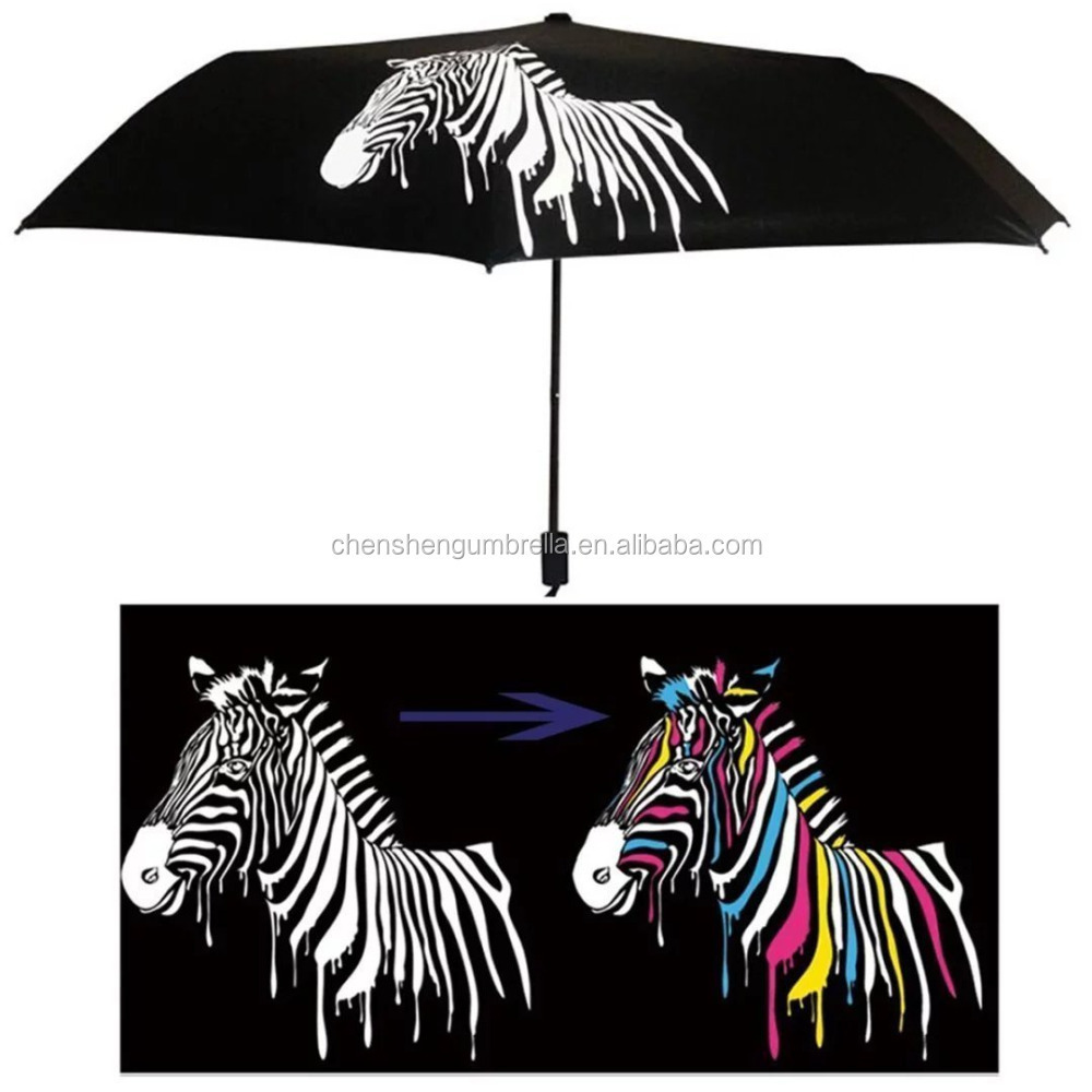 water spray umbrella color change when wet color changing magic ...
