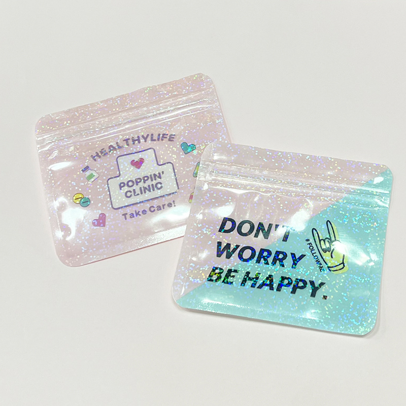 Factory customize printed zip lock pouch packaging for jewelry clear ...