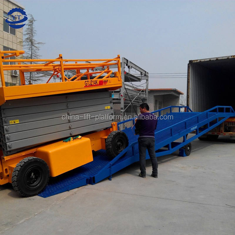 12ton Portable mobile bridge yard ramp shipping container loading dock ...