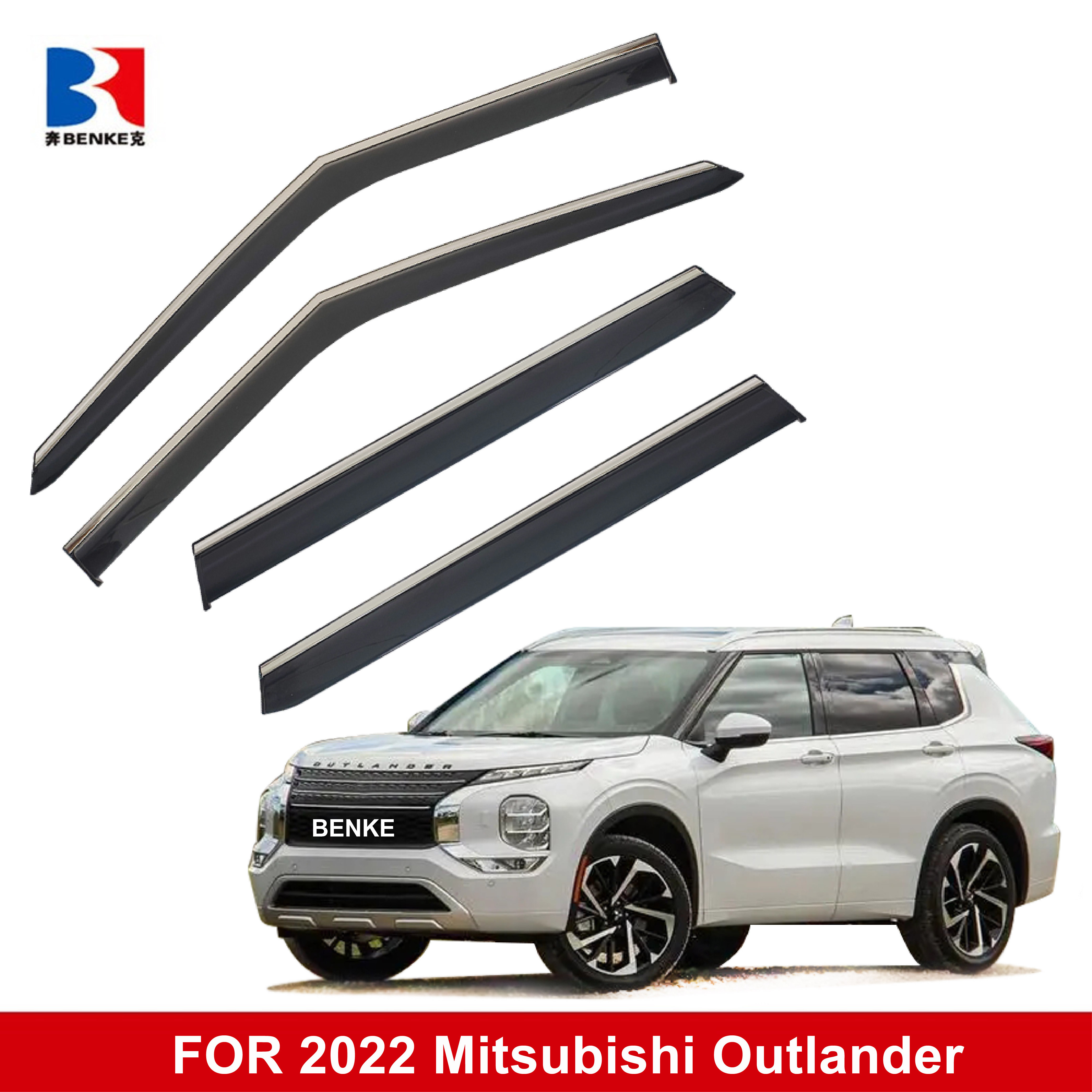 WINDOW VISOR wind deflector FOR 2022 Mitsubishi Outlander EV auto car ...