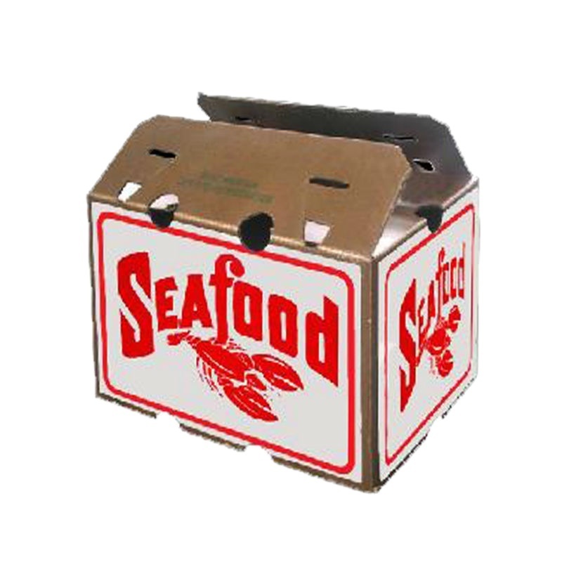 Promotion custom shrimp packaging box wax coated seafood boxes ...