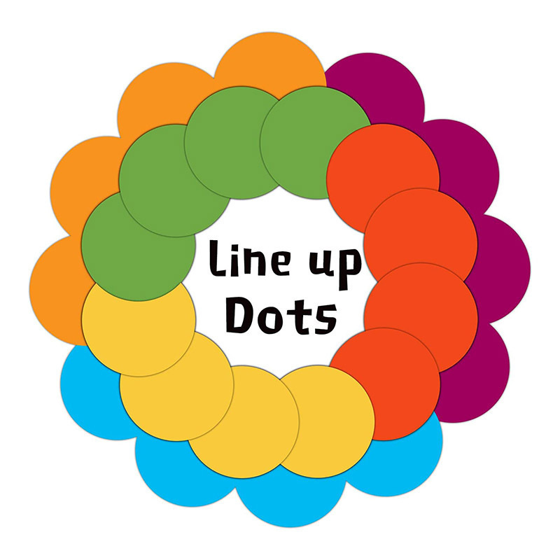 6 Inch Classroom Floor Stickers Multicolor Round Spots for Line up Self ...