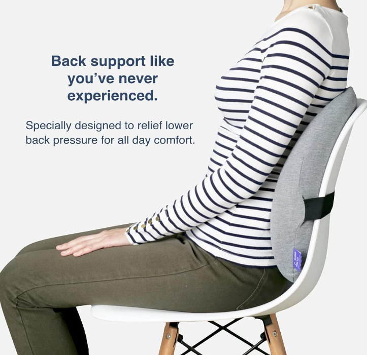 Cushion Lab Extra Dense Lumbar Pillow - Patented Ergonomic Multi-Region ...