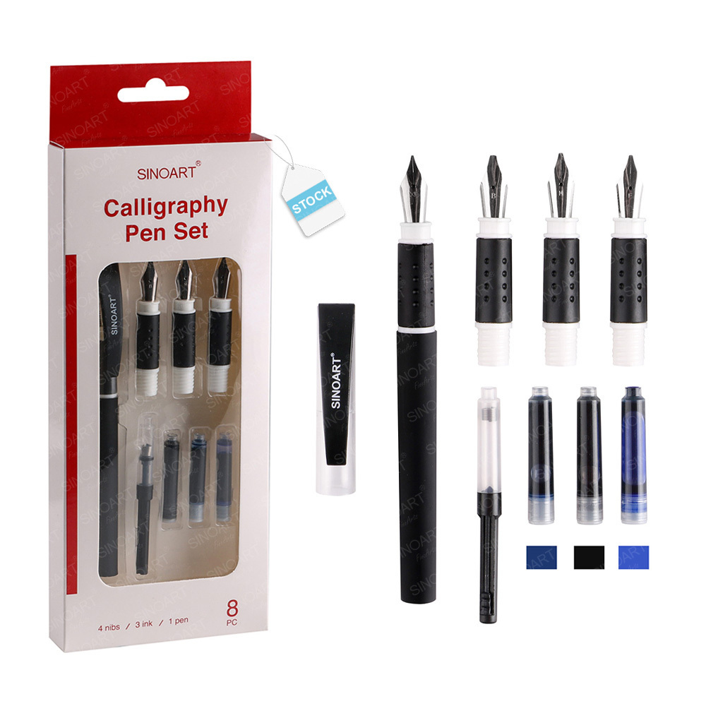 SINOART Calligraphy pen Fountain Pens 4 Different Size Nibs and 3 ...
