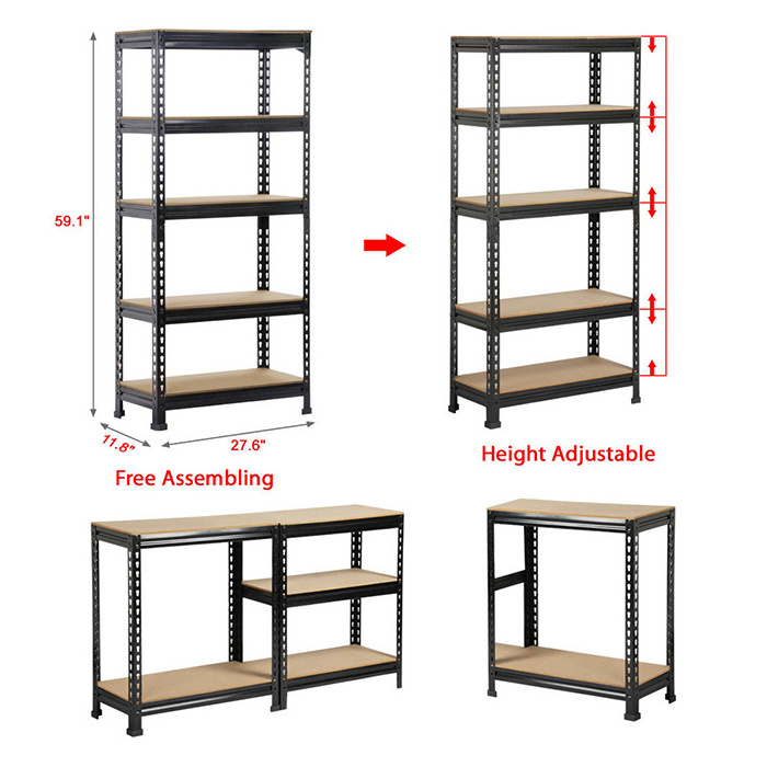 Steel 180x90x40cm Garage Shed Shelving Racking Storage Units ...